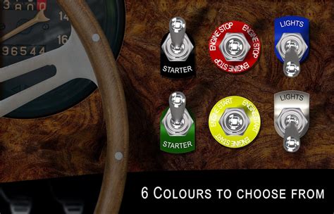 Classic Car Toggle Switch Label Tags Any Hole Size Any Text