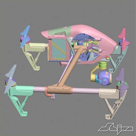 쿼드로 콥터 Dji 인스파이어 1 3d 모델 149 3ds Max Obj Fbx Free3d