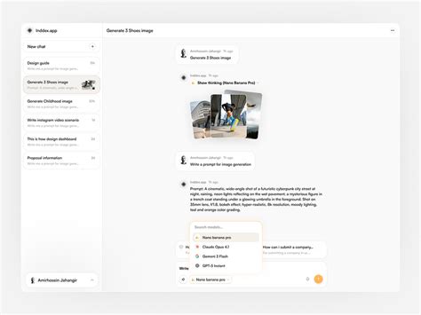 Minimalist Multi Model Chat Ui By Jahan On Dribbble