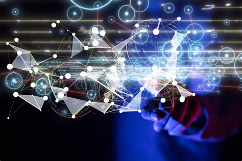 A Big Data Visualization Network Connection Structure Stock Photo Image Of World Structure