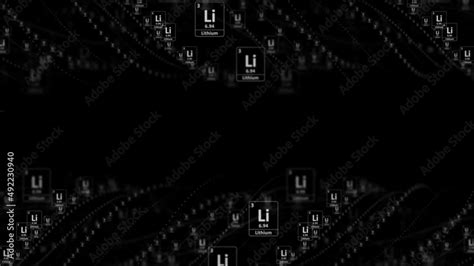 Lithium Molecule Symbol Chemistry Periodic Table Animation Background Rendering Loop Vídeo