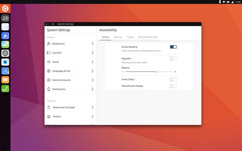 Ubuntu System Settings Desktop View Behance