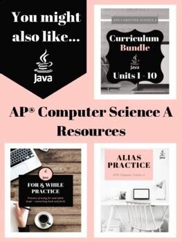 AP Computer Science A Java Programming Int And Double Practice