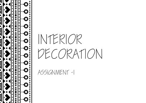 Assignment Decoration