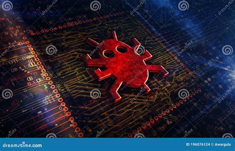 Malware Worm Virus App Software Flat 3d Isometric Vector
