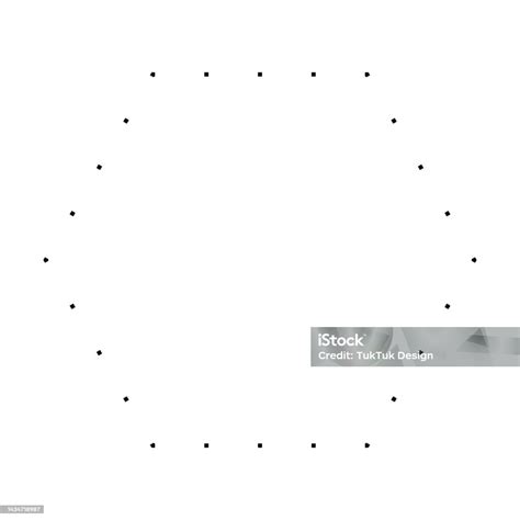 Hexagon Symbol Dotted Shape Vector Icon For Creative Graphic Design Ui Element Stock