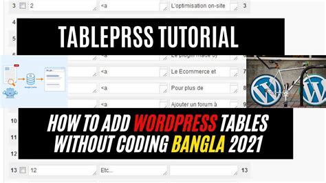 tablepress tutorial how to add wordpress tables without coding bangla