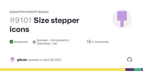 Size Stepper Icons · Quasarframework Quasar · Discussion 9101 · Github