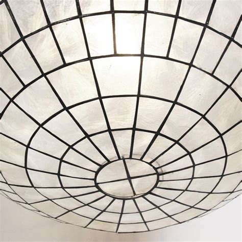 Contemporary Capiz Shell Globe Pendant Light 36 Chairish