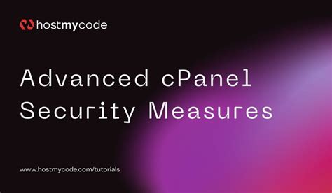 Advanced Cpanel Security Measures Hostmycode