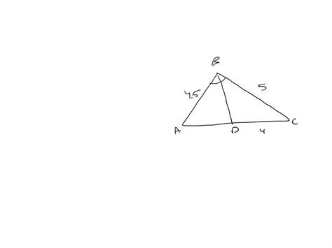 Solved The Figure Shows Triangle Abc Bd Is The Angle Bisector Of Angle Abc What Is Ad The