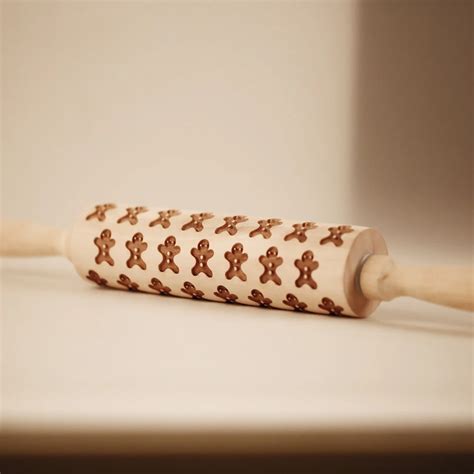 Arjmide 진저 브레드 맨 크리스마스 양각 롤링 핀 패턴 베이킹 도구 엠보싱 쿠키 도구 Zm052 Aliexpress