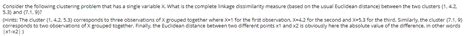 Consider The Following Clustering Problem That Has A