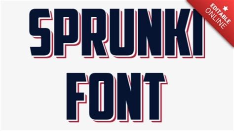 Sprunki Font Red White Blue Text Effect Generator