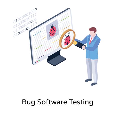 A Bug Software Testing Isometric Vector Vector Art At Vecteezy