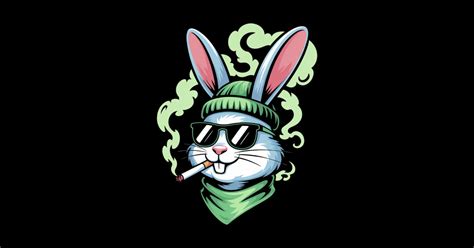 Happy 420 Easter Bunny Easter Bunny Sticker Teepublic