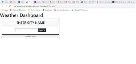 Github Jwmedeirosweatherdashboardwebapp