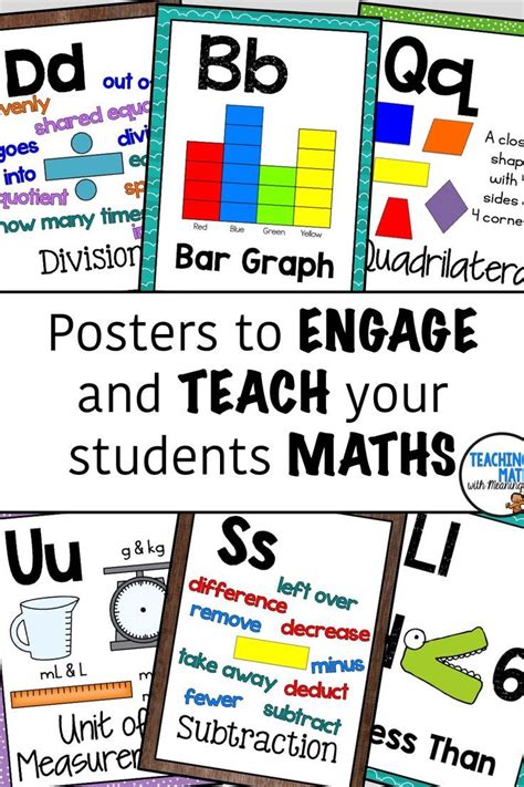 maths alphabet vocabulary posters upper elementary 3rd 4th 5th 6th
