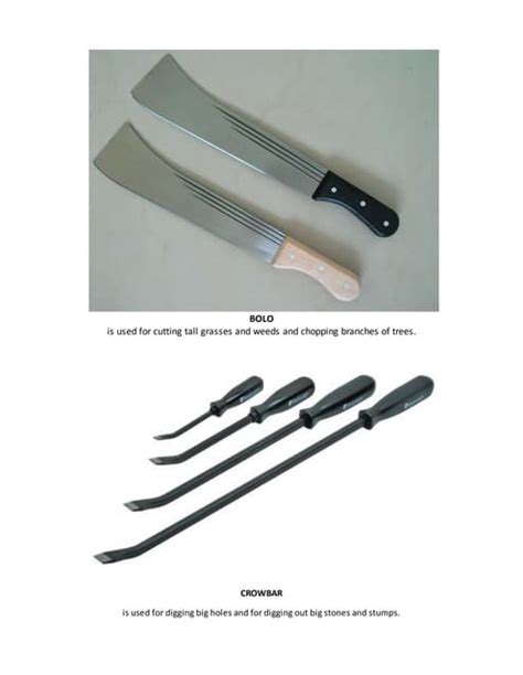 Classification Of Farm Tools Tle Agricrops Production Pptx