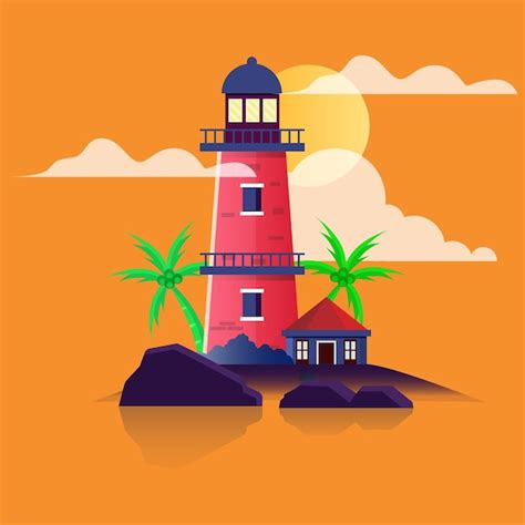Premium Vector Light House Vector