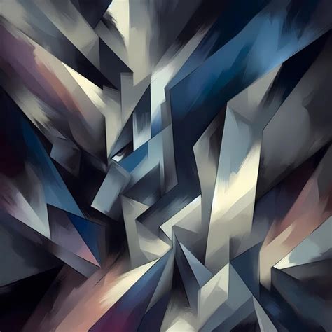 Abstract Geometric Symphony Premium Ai Generated Image
