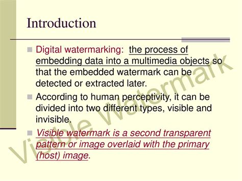 a user attention based visible watermarking scheme ppt download