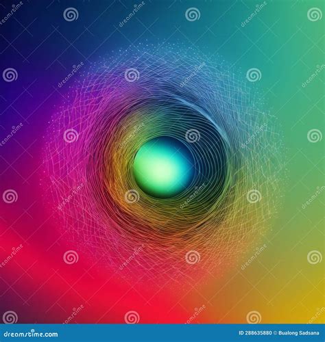 Smart City And Abstract Dot Point Connect With Gradient Line Generative Ai Stock Illustration