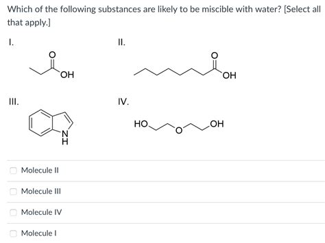Solved Which Of The Following Substances Are Likely To Be Solved Which Of The Following Substances Are Likely To Be
