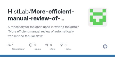 Github Histlabmore Efficient Manual Review Of Automatically
