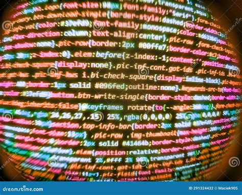 Programming Code Abstract Technology Web Site Codes On Computer Monitor Creative Focus Effect