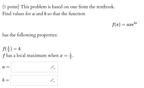 Solved 1 Point This Problem Is Based On One From The Chegg Com