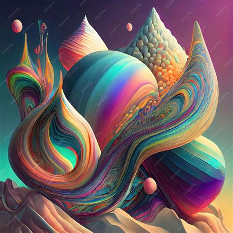 Premium Photo Abstract 3d Effect Gradient Shapes