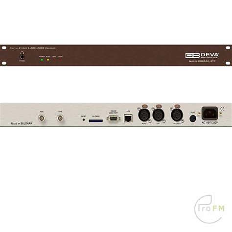 Deva DB STC DSP Stereo RDS RBDS Encoder ProFM Broadcast