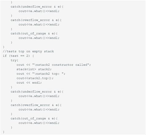 solved stack class implement template stack class that is