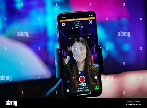 Virtual Reality Exhibit Facial Recognition Concept Biometric Facial Scanning Of A Realistic