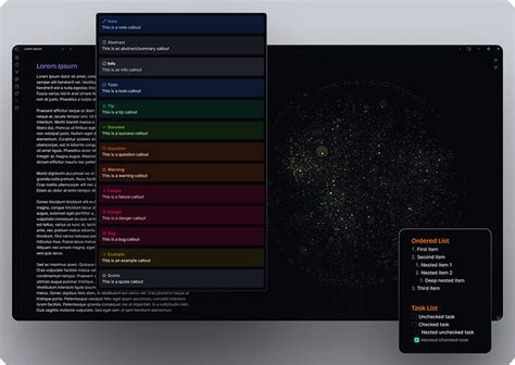 Playground Cool Callouts And Aligned Tasks Bullet Lists Share And Showcase Obsidian Forum