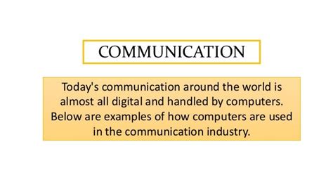 uses of computer in different fields