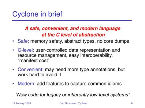 ppt cyclone a memory safe c level programming language powerpoint