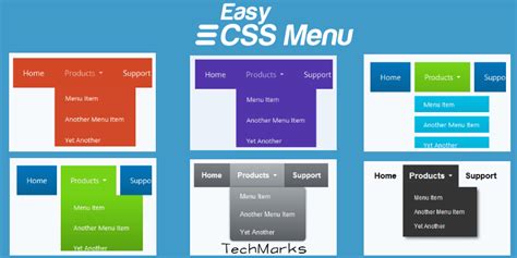 css選單產生器easy css menu maker，快速製作網頁下拉按鈕