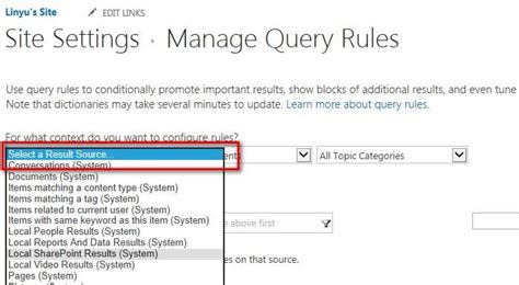 sharepoint 2013 网站搜索规则的使用示例 sharepoint 2013使用 csdn博客