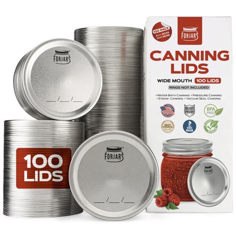 Mason Jar Lock Från Forjars Wide Mouth 100 Pack Konservbutik