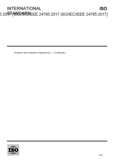 ISO IEC IEEE 24765 European Standards