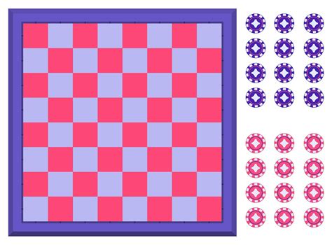 20 Square Checkerboard Blank Template Printable Educational Images