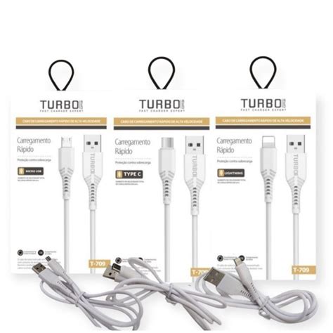 Cabo Carregador Carga Turbo R Pido Tipo C V E Lightning Hi Turbo Envio Imediato Shopee Brasil