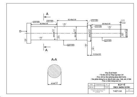 Bản Vẽ Trục Bơm Model Pdf
