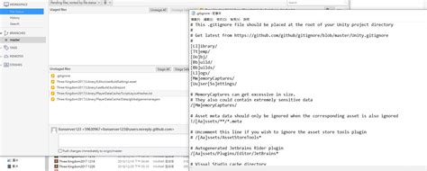 unity 應用領域 吳孟樺 在使用 git 版控時遇到忽略目錄方面的問題，並在之後於留言中說明結果。