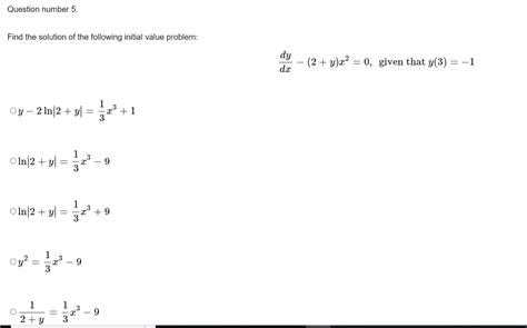 solved question number 5 find the solution of the following