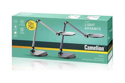 Настольный светильник Camelion KD-865 C03 серебро LED 10 Вт, 230В, 600 ...
