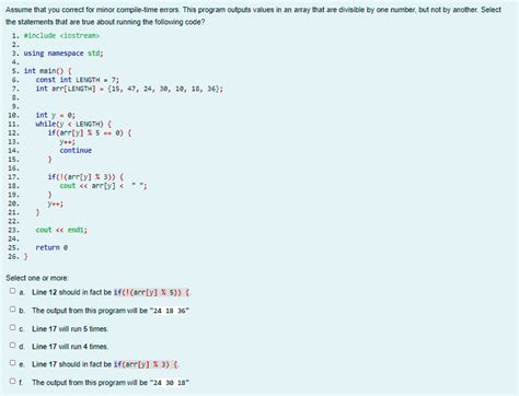 Solved 2 Assume That You Correct For Minor Compile Time