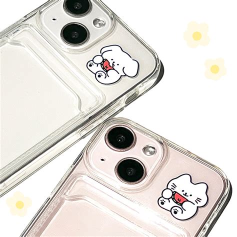카드수납 🍉포켓젤리 수박 댕냥이 케이스 커플 하찮은 귀여운 폰케이스 우정 커플 선물 에이블리